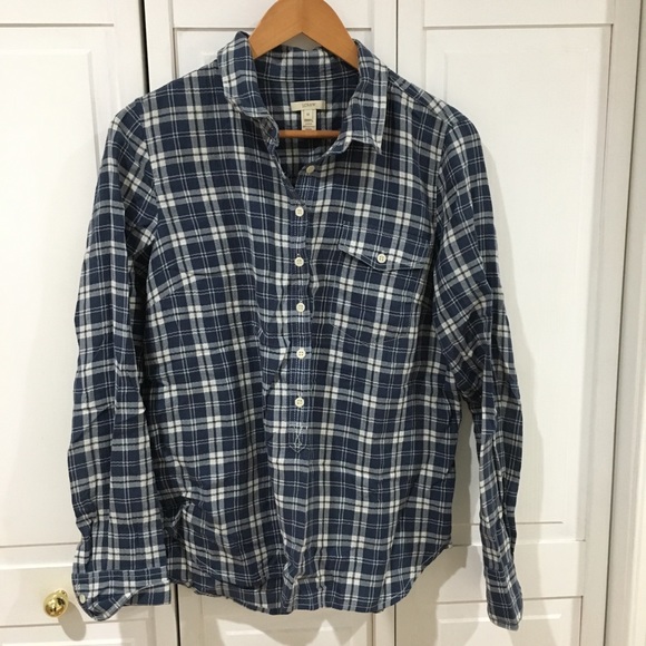J. Crew | Tops | J Crew Plaid Shirt With Button Details | Poshmark